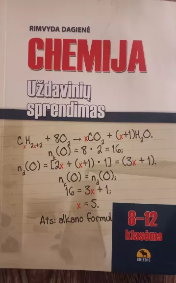 Chemija Uždavinių sprendimas - Rimvyda Dagienė, knyga