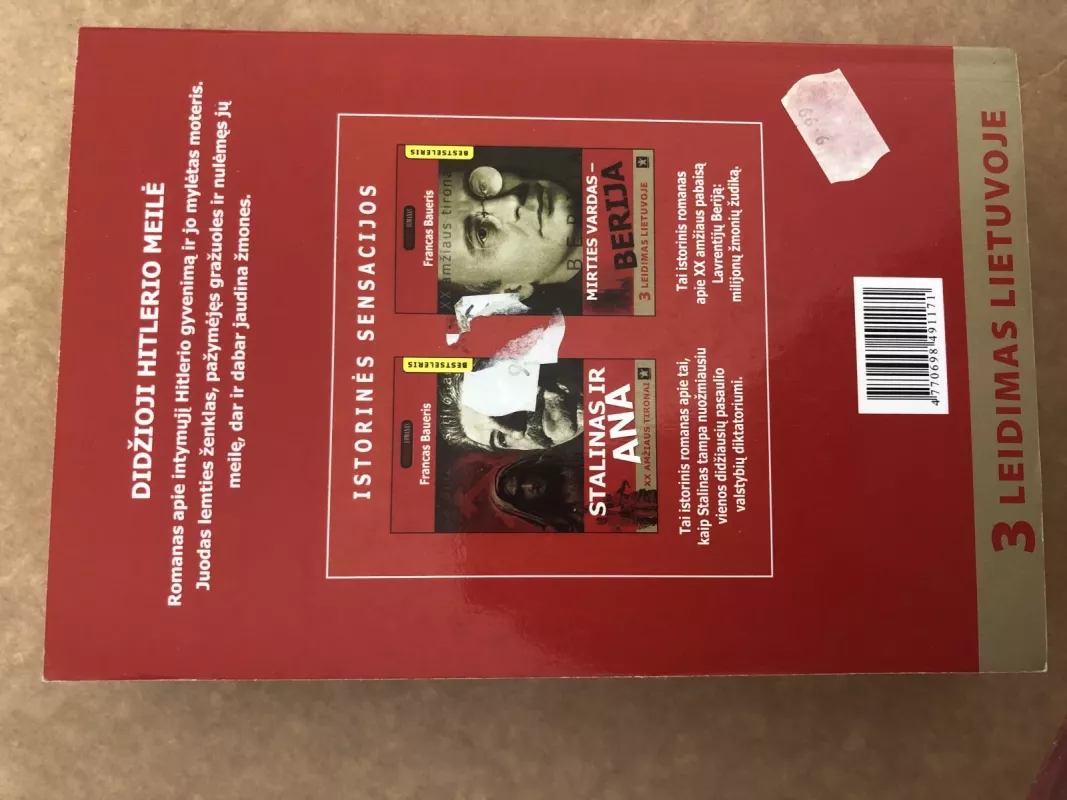 Didžioji Hitlerio meilė - Francas Baueris, knyga