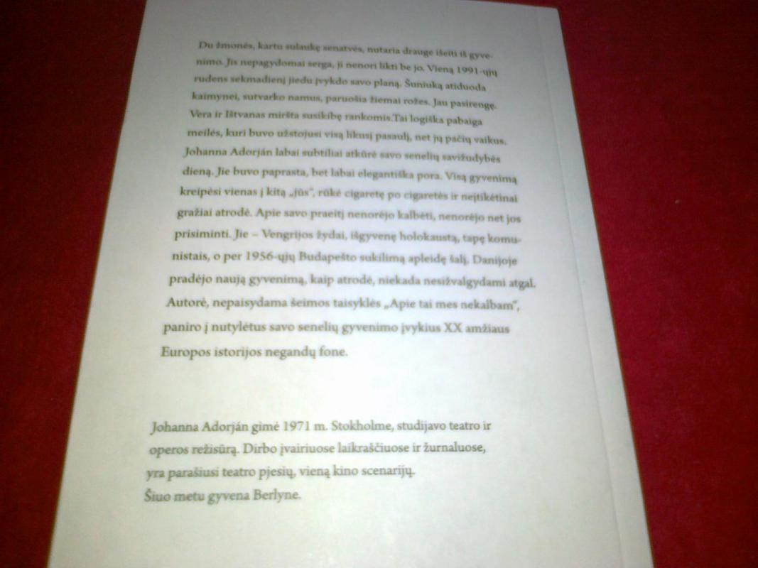 Nepaprasta meilė - Johanna Adorjan, knyga