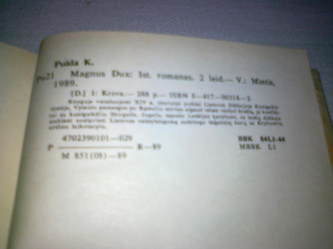 MagnuS DUX. I KRĖVA - Kazys Puida, knyga
