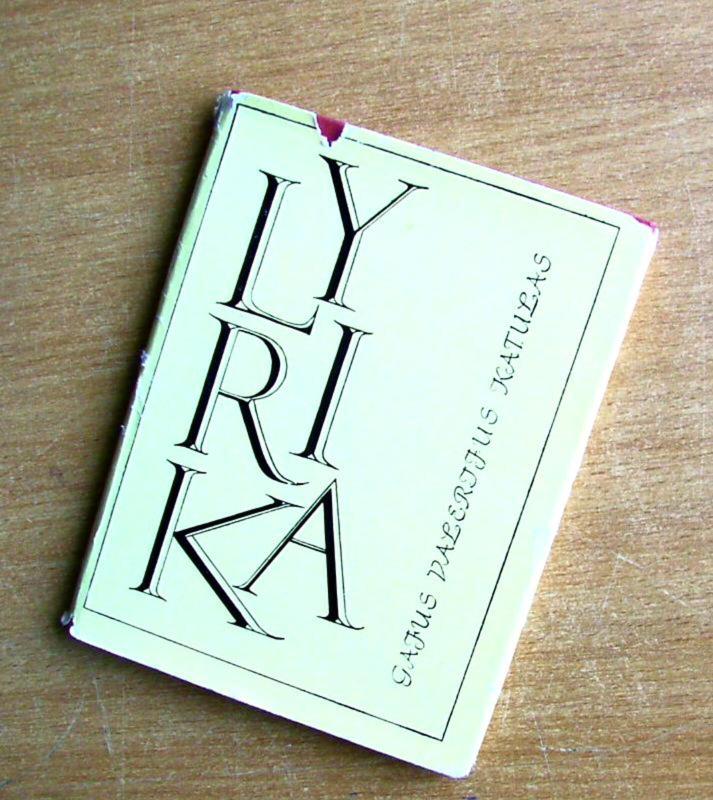 Lyrika - Katulas Gajus-Valerijus, knyga