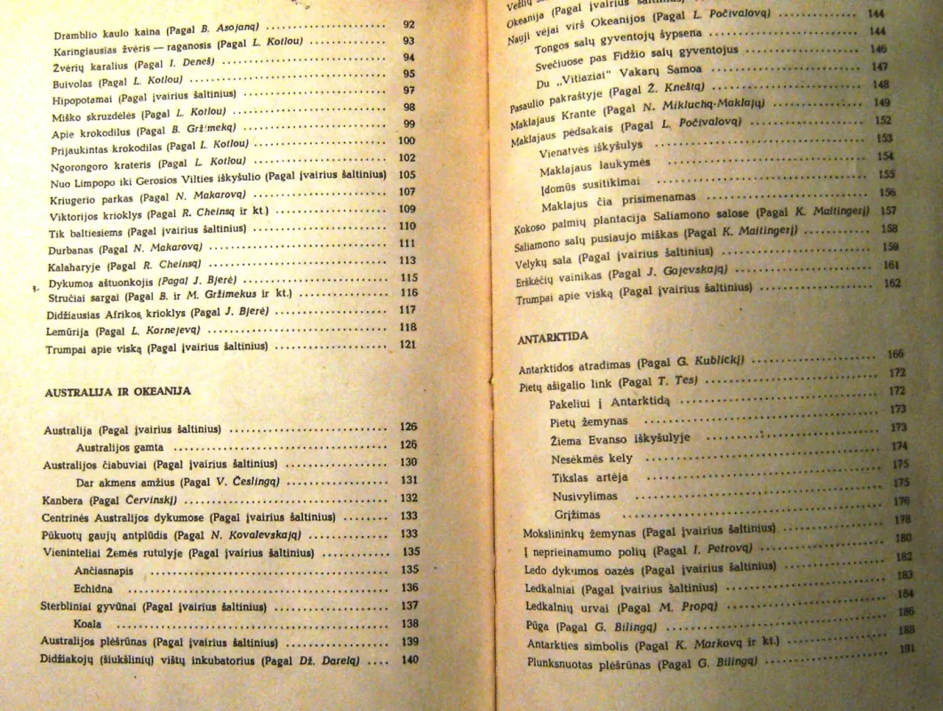 Po žemynus ir šalis: Afrika, Australija ir Okeanija, Antarktida - N ...