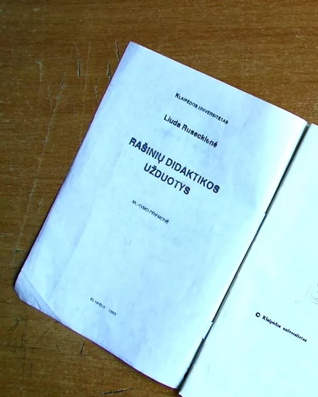 Rašinių didaktikos užduotys - Liuda Ruseckienė, knyga