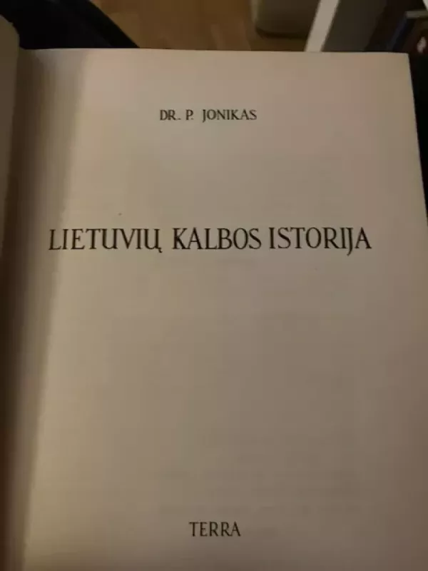 Lietuvių kalbos istorija - Petras Jonikas, knyga