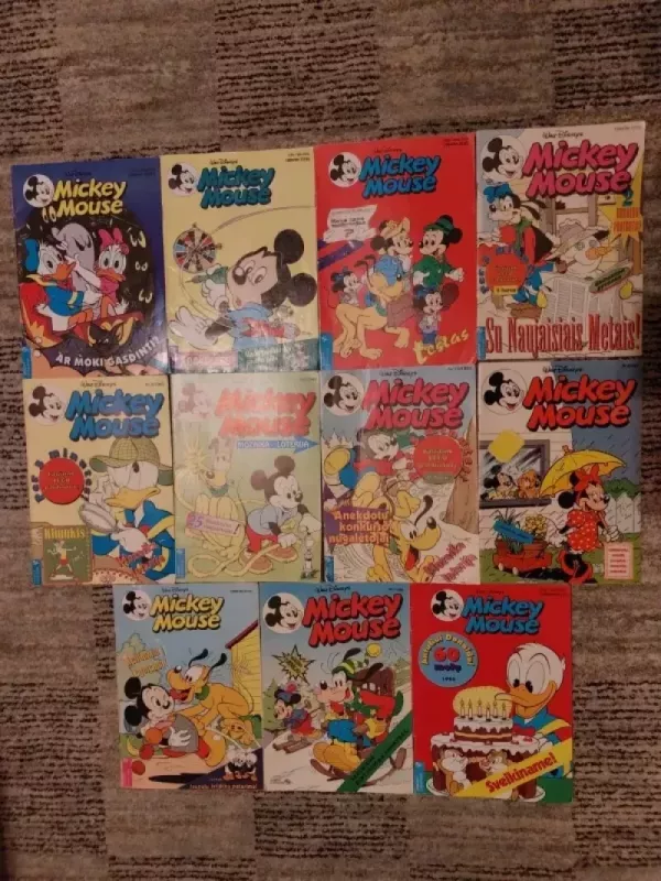 Mickey Mouse 1993-1994 m. numeriai. 11 žurnalų - walt dysney, knyga