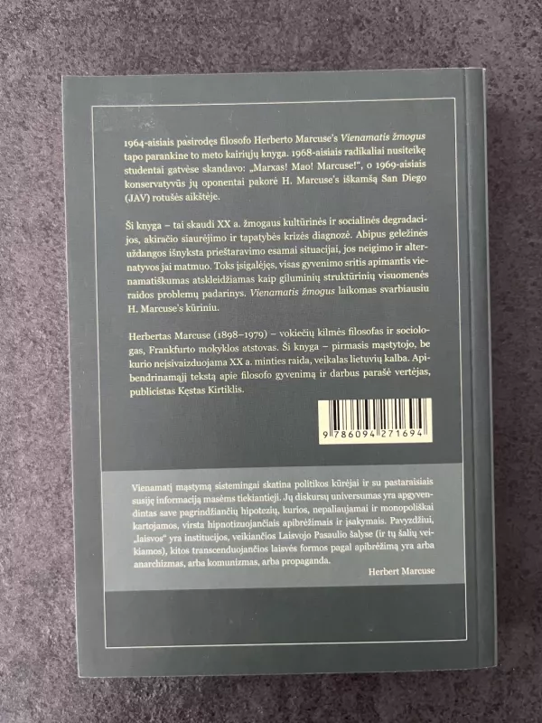 Vienamatis žmogus - Herbert Marcuse, knyga